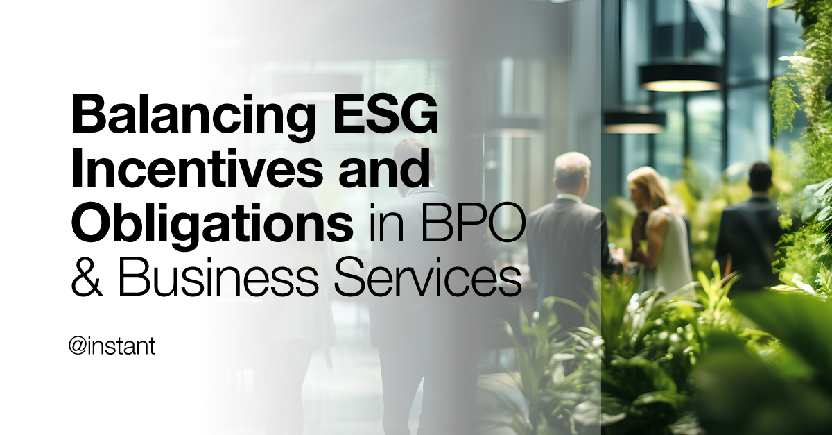 Balancing ESG Incentives and Obligations in BPOs and Business Services